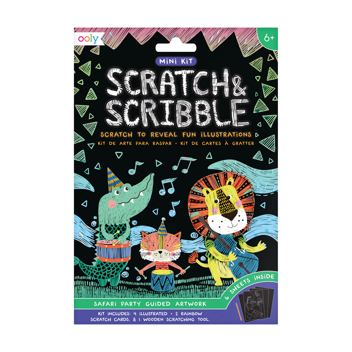 Safari Party Scratch and Scribble Mini Scratch Art Kit – KookiWannaBe